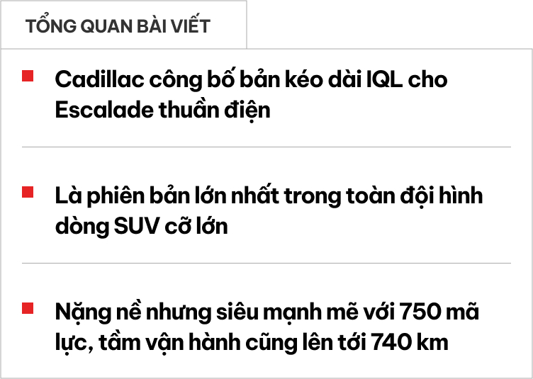 Cadillac Escalade có bản kéo dài nhất lịch sử: Hàng 3 thoải mái cho cả người lớn, cốp khủng hơn ...