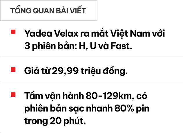 Yadea Velax ra mắt Việt Nam: Giá từ 30 triệu đồng, 3 phiên bản, chạy 80 ...