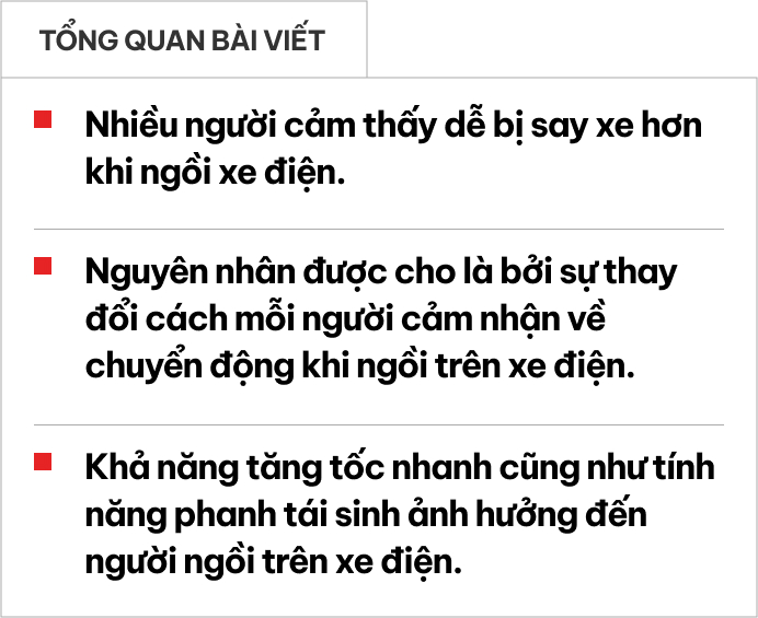 Vì sao đi xe điện dễ say xe - Đây là câu trả lời và cách khắc phục