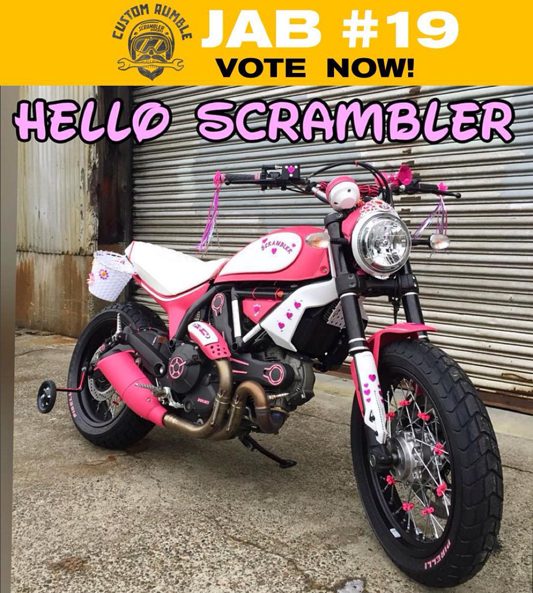 Ducati Scrambler màu hồng cực xinh cho các nữ biker
