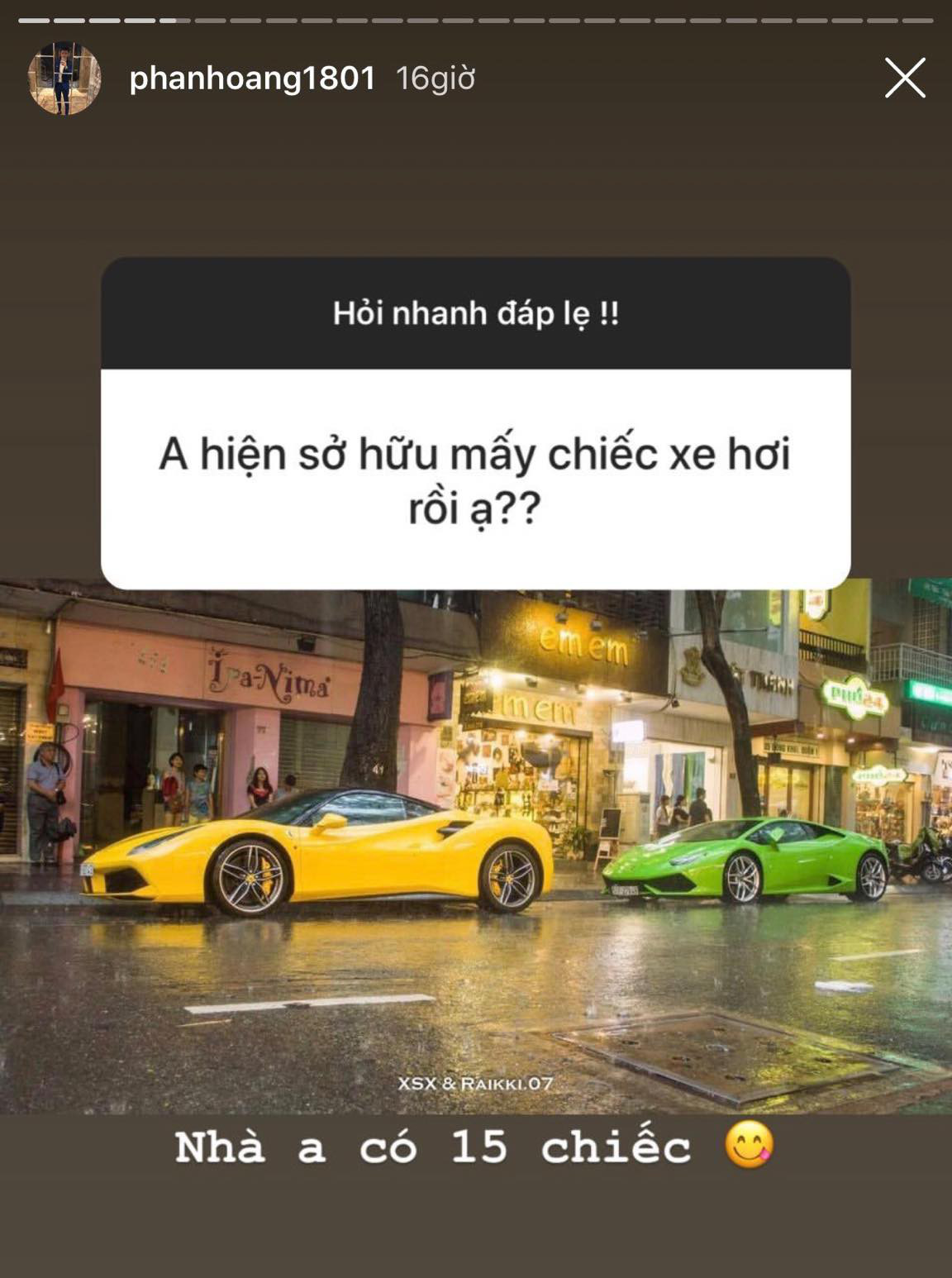 Em trai Phan Thành tiết lộ dàn xe khủng 15 chiếc của gia đình