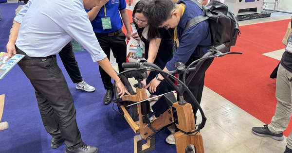 Xe máy điện khung gỗ do sinh viên chế tạo khiến dân tình trầm trồ